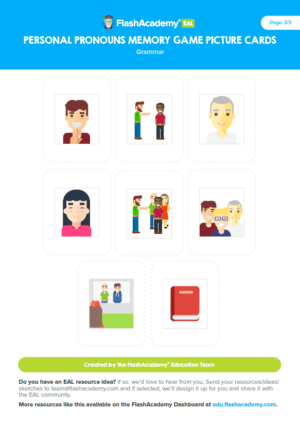 Personal Pronoun Memory Game - FlashAcademy
