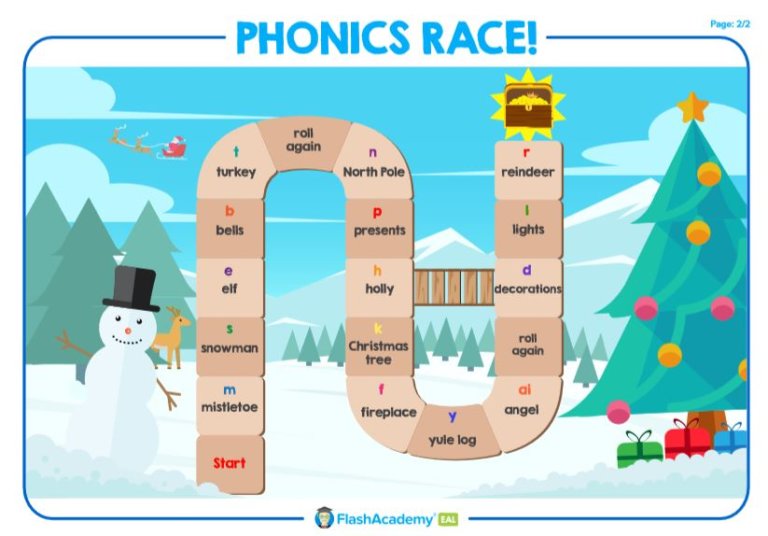 Christmas - Phonics Race! - FlashAcademy
