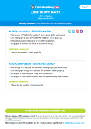 Spanish: What's the Weather Like? - FlashAcademy