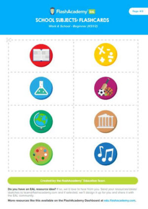 School Subjects Flashcards - FlashAcademy
