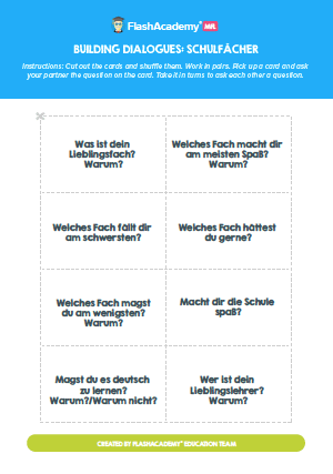 German: School Subject Dialogues - FlashAcademy