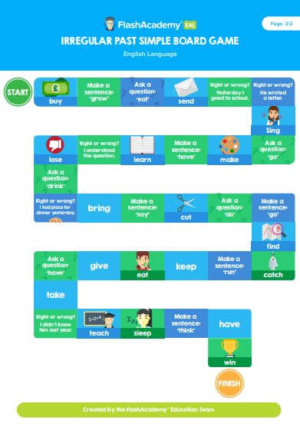 Irregular Past Simple Board Game - FlashAcademy