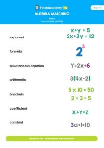 Algebra Matching | EAL Maths Resources - FlashAcademy®
