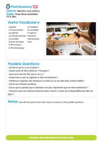 Home Learning for French: Free Time Activities - FlashAcademy®
