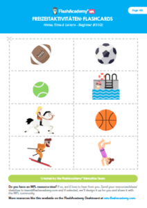 German: Free Time Activities Flashcards - FlashAcademy®