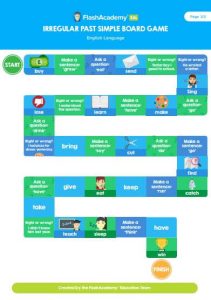 Irregular Past Simple Board Game - FlashAcademy®