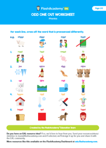 Phonics – Odd One Out - FlashAcademy®