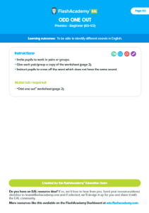 Phonics – Odd One Out - FlashAcademy®