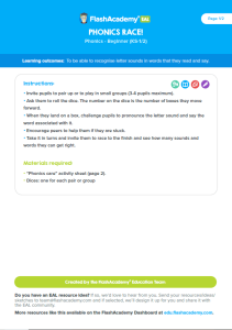 Phonics Race - FlashAcademy®