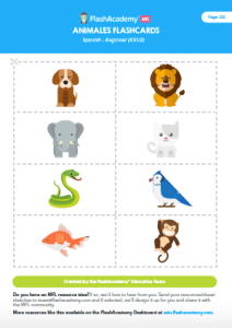 Spanish: Animal Flashcards - FlashAcademy®
