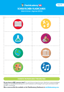 German: School Subjects Flashcards - FlashAcademy®
