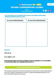 Intermediate Maths Reading Comprehensions - FlashAcademy®
