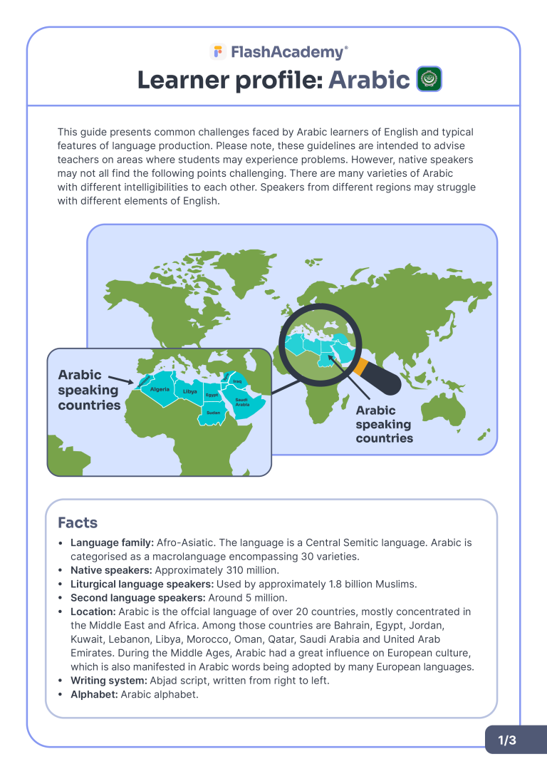 Learner Profile: Arabic - FlashAcademy®